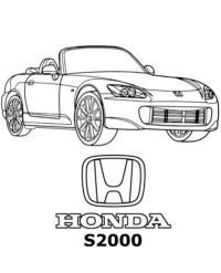 honda-s2000-kolorowanka-dla-dziecka | Kolorowanki do druku E-kolorowanki