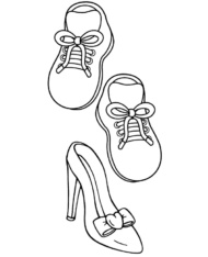 Buty kolorowanka do druku - E-kolorowanki.eu