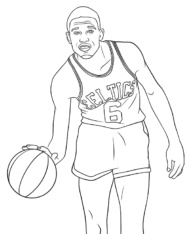 Bill Russell Kolorowanka Nba Kolorowanki Do Druku E Kolorowanki