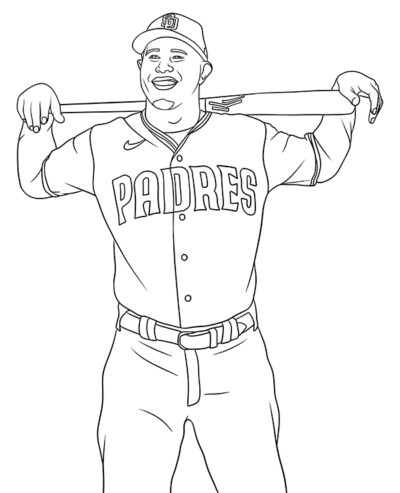 Manny Machado kolorowanka baseballista - E-kolorowanki.eu